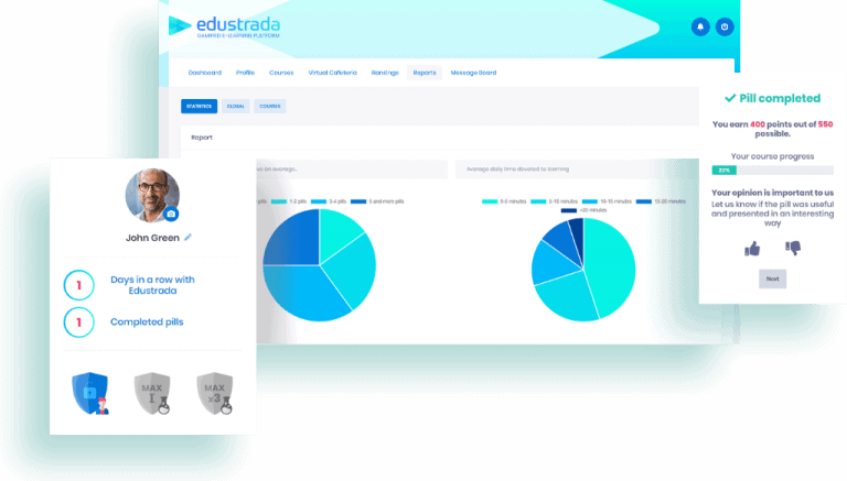 A motivation, e-learning and benefit system for companies - Edustrada